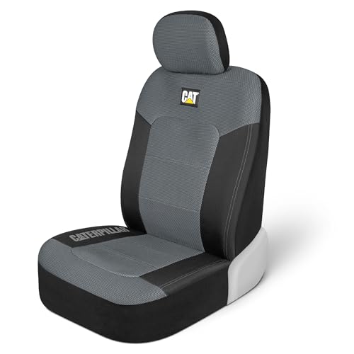 Cat MeshFlex Automotive Seat Covers for Cars Trucks and SUVs β Gray Car Seat Covers for Front Seats, Truck Seat Protectors with Comfortable Mesh Back, Set of 2