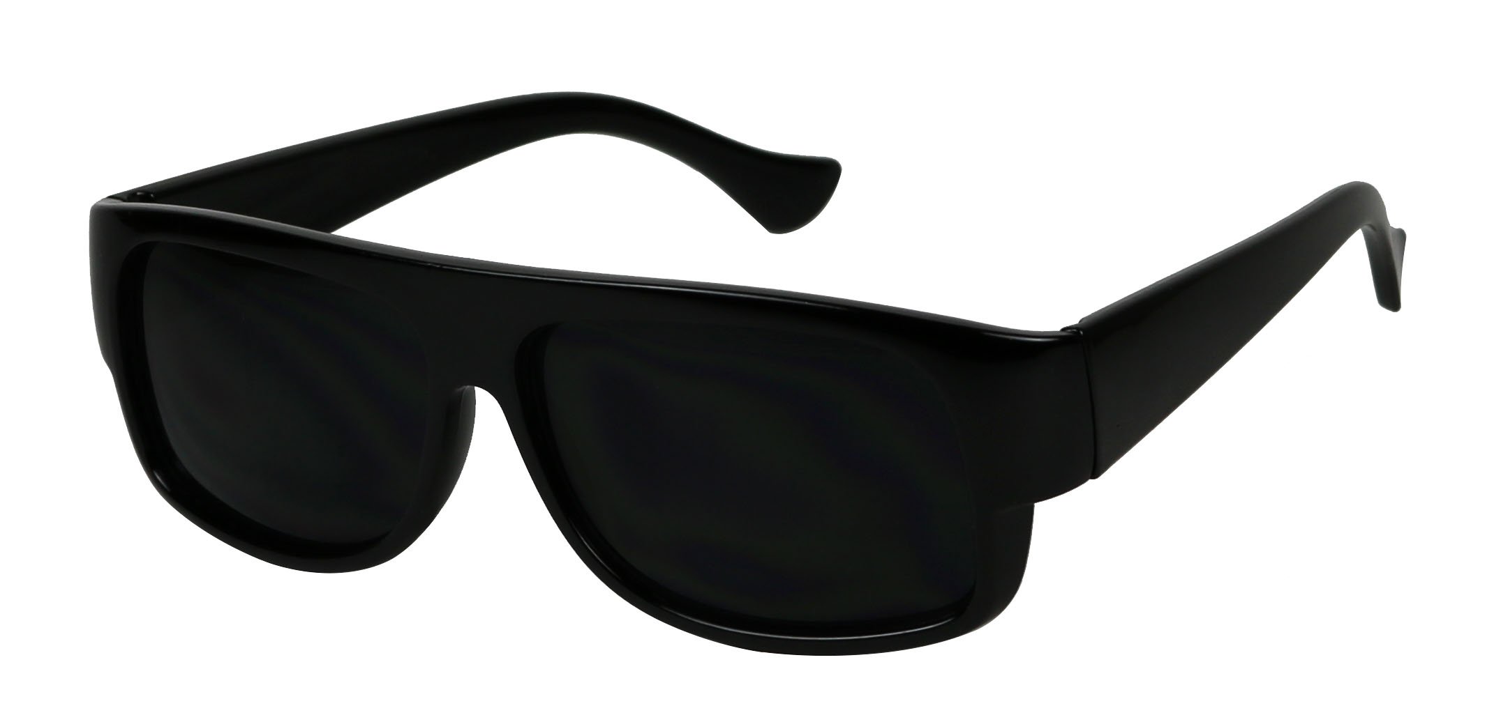 Eay E Cholo Old School Gansta Dark Blackout Lens OG Shades Locs Style Sunglasses, Black, Large