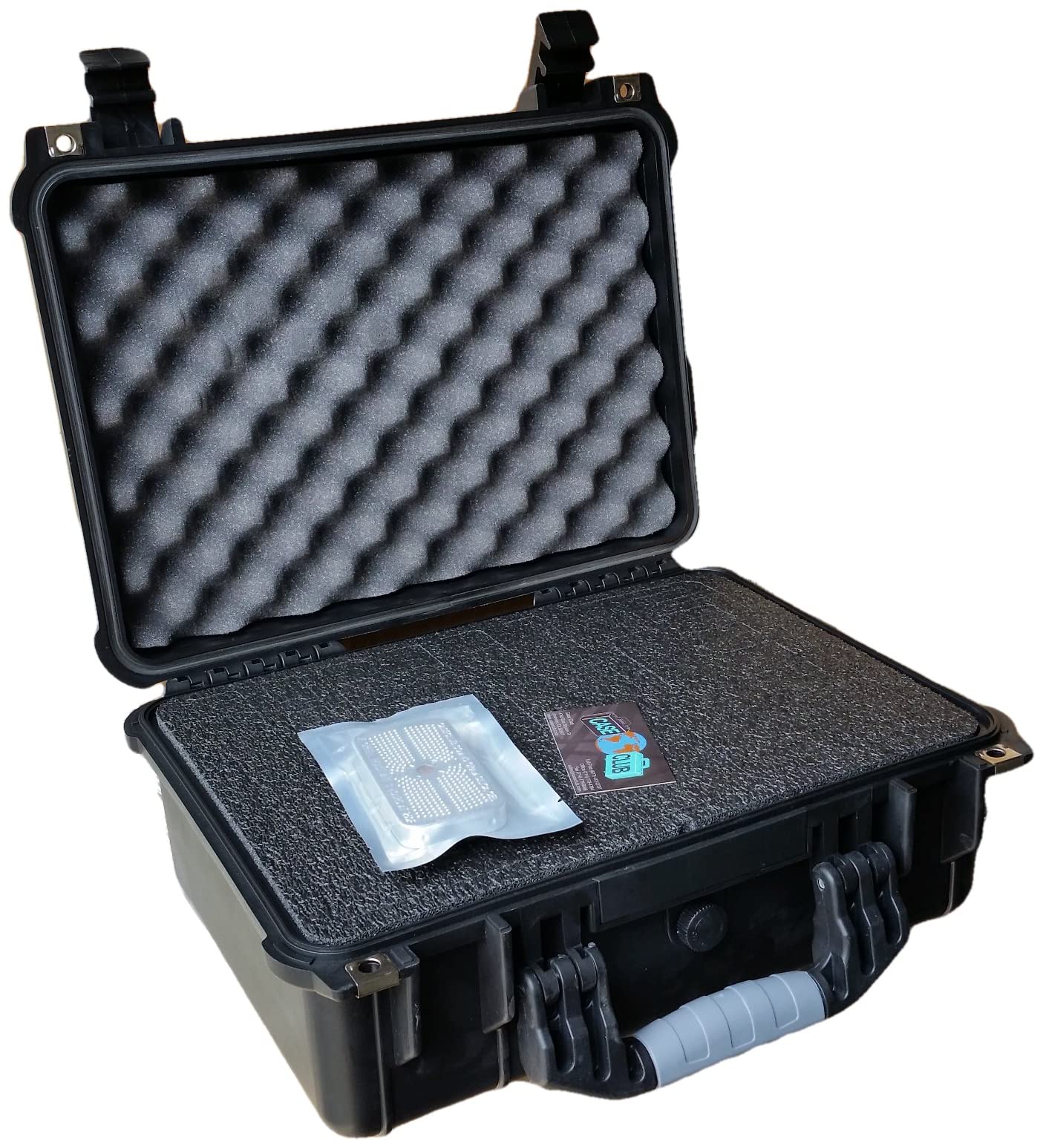 Case Club 4 Pistol and 16 Magazine Pre-Cut Heavy Duty Waterproof Case with Included Silica Gel Canister to Help Prevent Gun Rust (Lighted)
