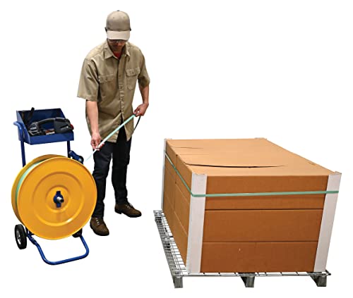Vestil STRAP-PS-HD Steel Strapping Cart with Powder Coat Finish, 24-7/8" Width, 43" Height, 20-1/2" Depth