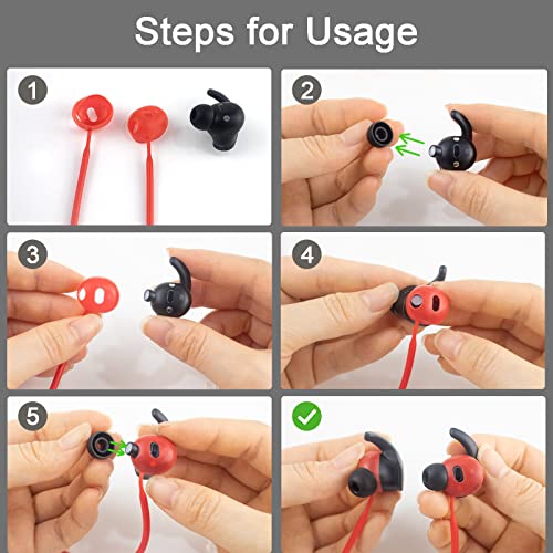 Straps for Beats Fit Pro, Anti-Lost Strap Silicone Necklace Lanyard Compatible with Beats Fit Pro 2021 Accessories Sports Running Holder Connector Cord (Black)