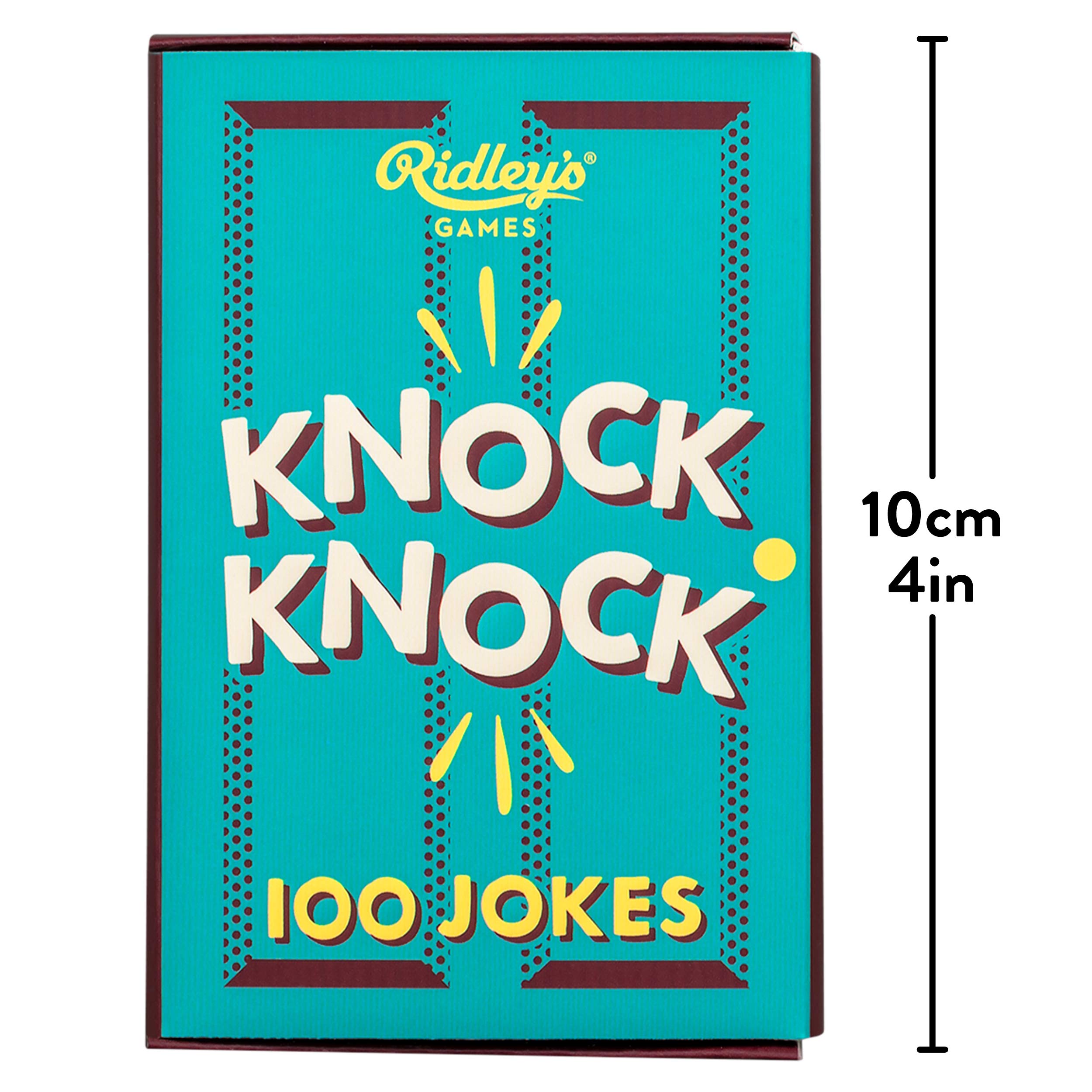 Ridley’s 100 Knock Knock Joke Cards – Includes 100 Jokes for Kids and Adults, Funny Jokes for Family-Friendly Fun – Makes a Great Gift Idea