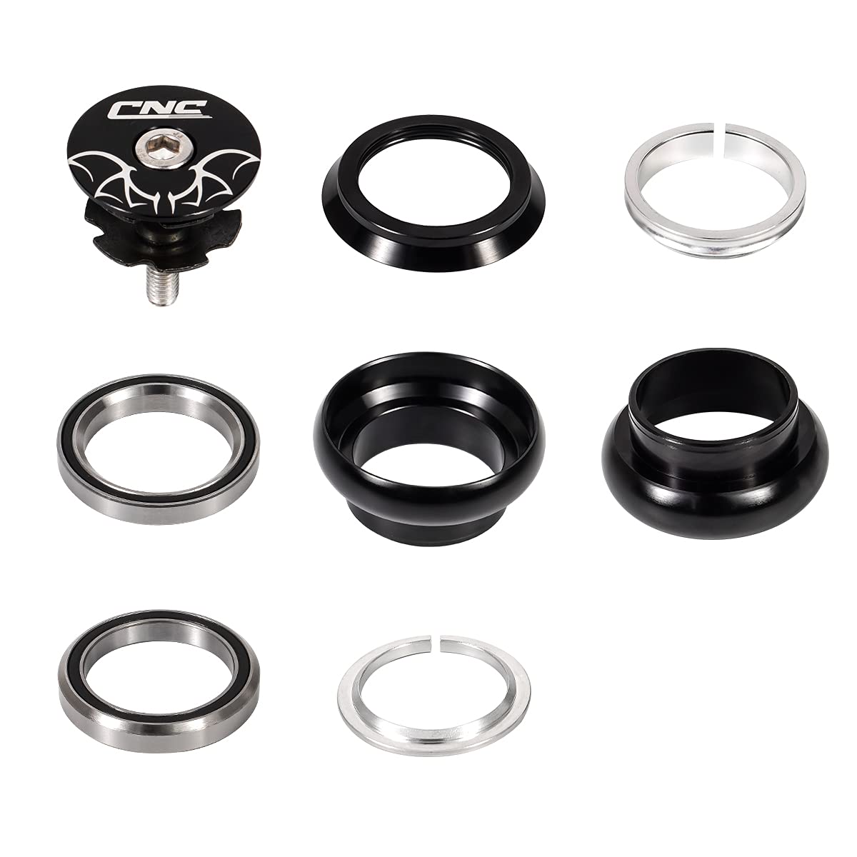 CNC Bike Headset,34mm 1-1/8" Bicycle Headset for Mountain Bike/MTB Road Bike.