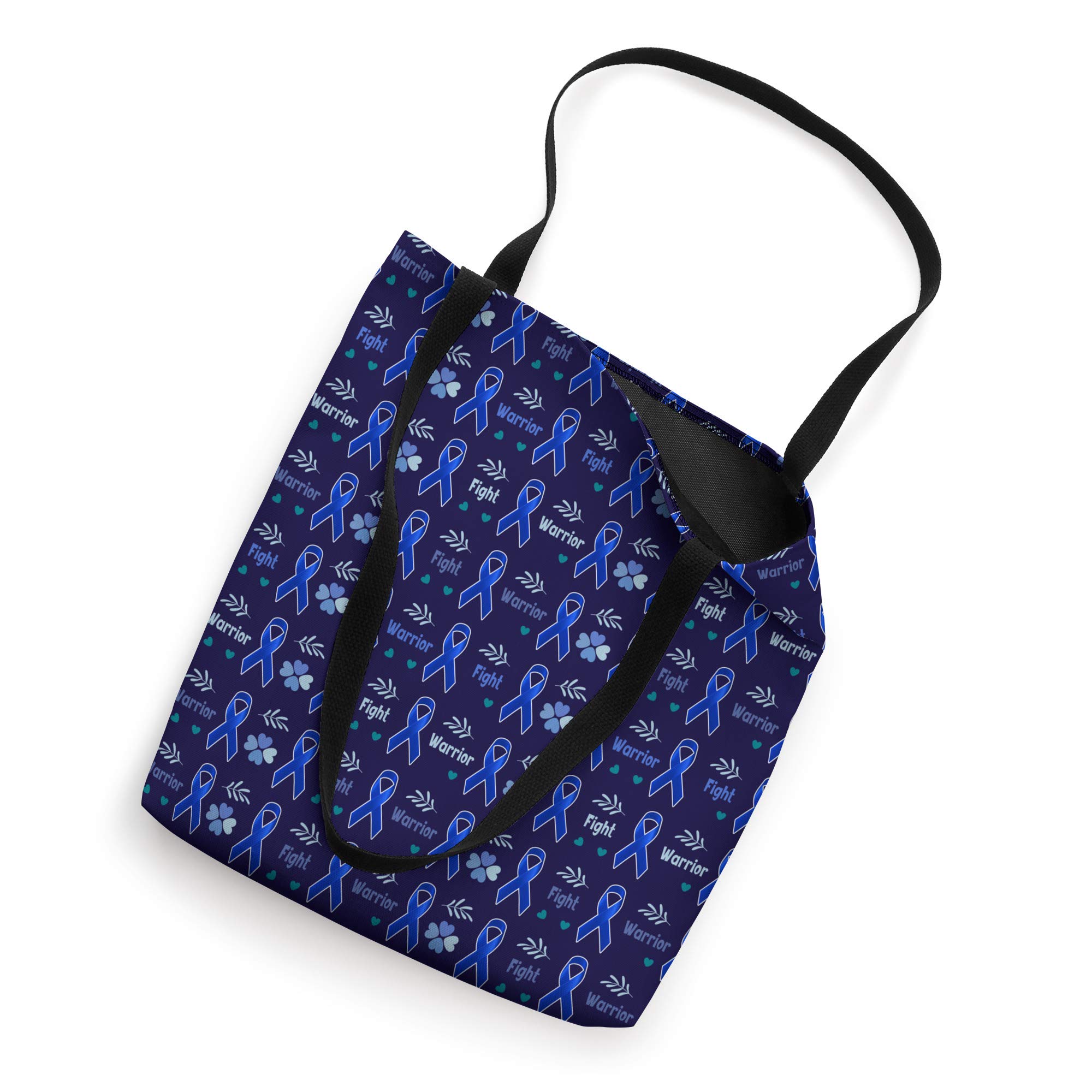 Colon Cancer Warrior Blue Cancer Ribbon Fighter Gifts Tote Bag