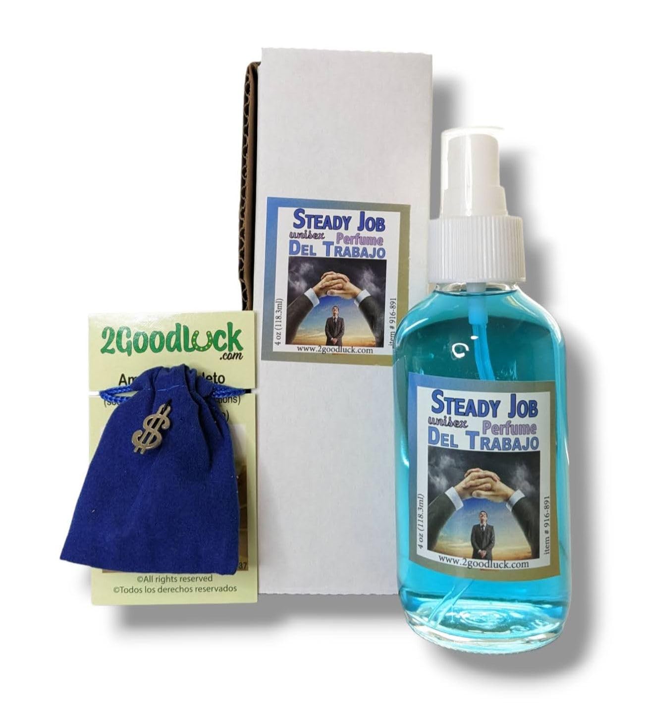 Victoria Rey Steady Job Perfume with Pheromones & Amulet for Rituals & Magic - Trabajo Fijo