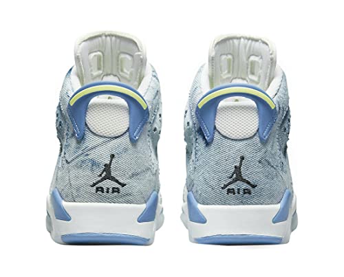 Jordan Boy's Air Jordan 6 Retro (Big Kid) White/Dutch Blue/Citron Tint/Black 6.5 Big Kid M