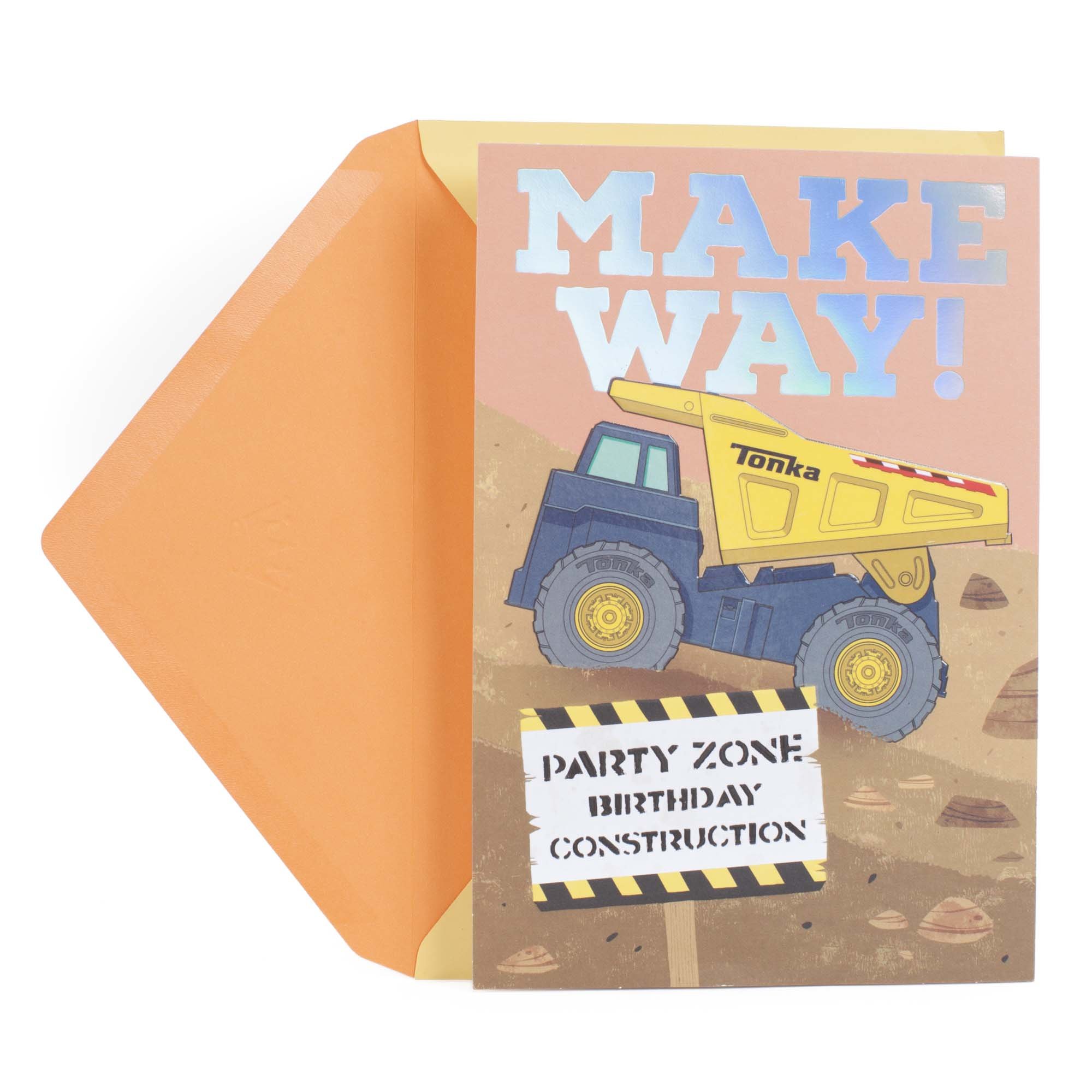 Hallmark Birthday Greeting Card for Kids (Hasbro Tonka Truck)