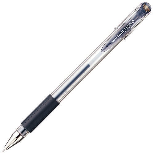 Uni-ball Signo Rubber Grip & Stick Ultra Micro Point Gel Pens -0.28mm-black Ink-value Set of 10