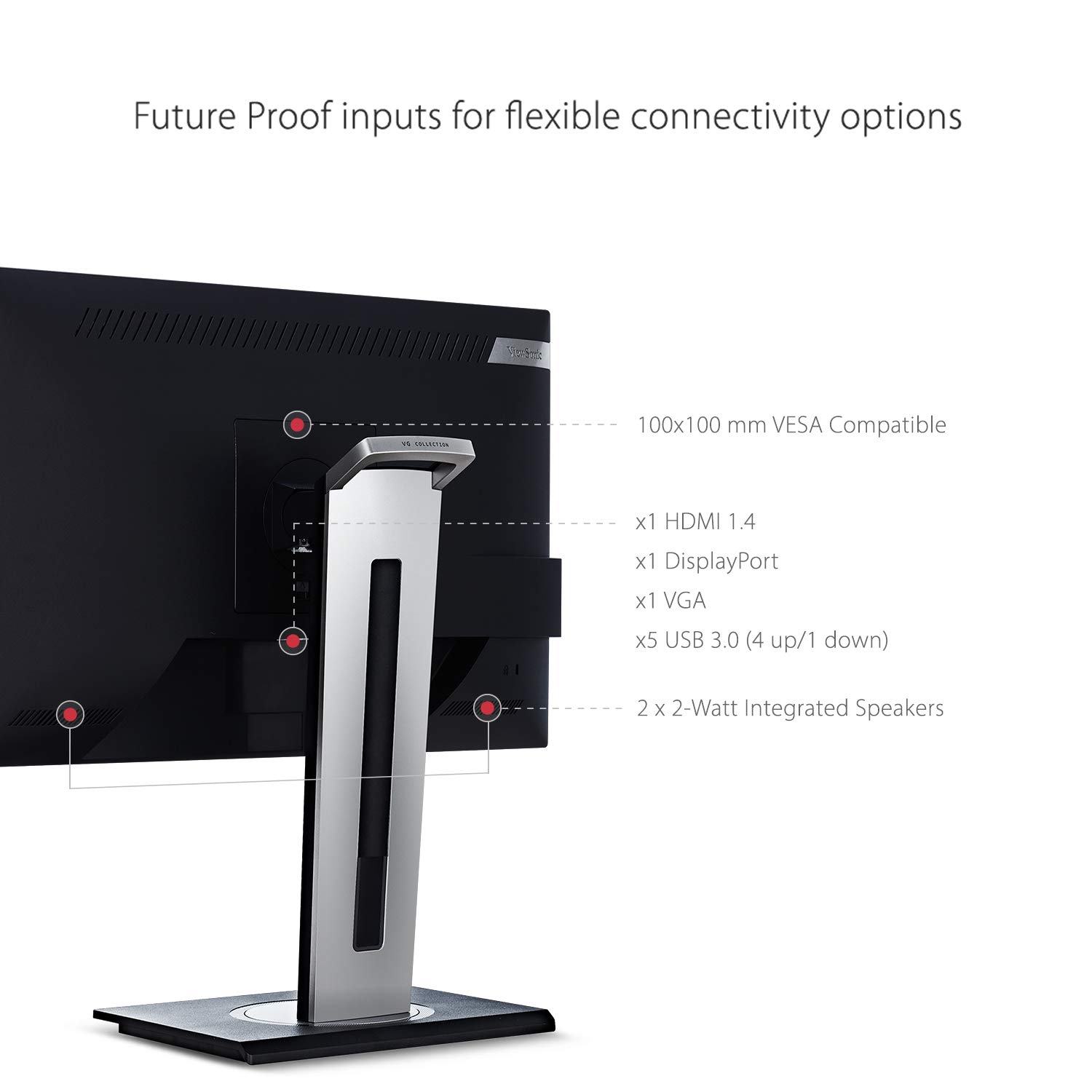ViewSonic VG2448 24" 1080p Ergonomic Monitor HDMI, DisplayPort, USB, 40 Degree Tilt (Renewed)