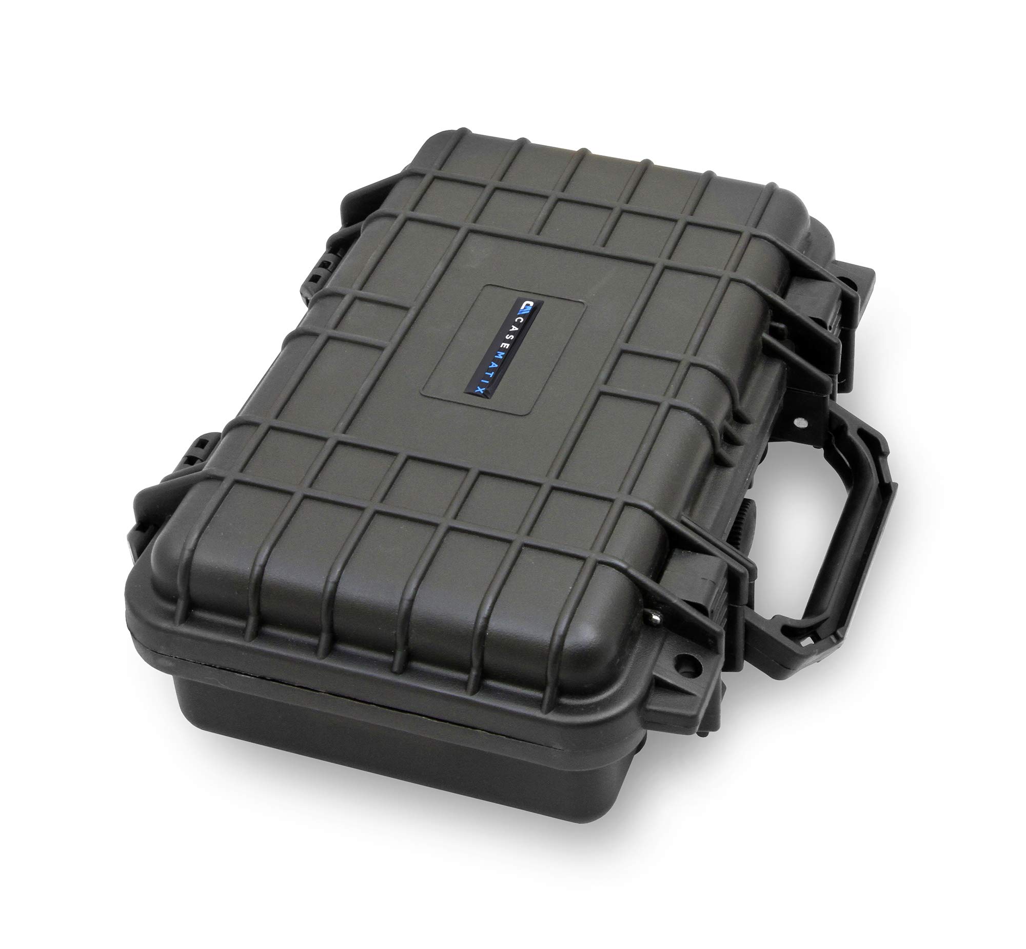 CASEMATIX Hard Gun Case for Pistols - TSA Approved Waterproof & Shockproof Gun Cases for Pistols, Compact 9mm Gun Case for Carrying Handgun with Scope and Accessories