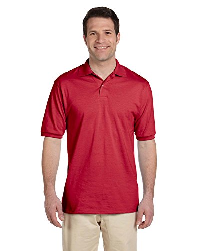 Jerzees SpotShield 5.6-Ounce Jersey Knit Sport Shirt True Red