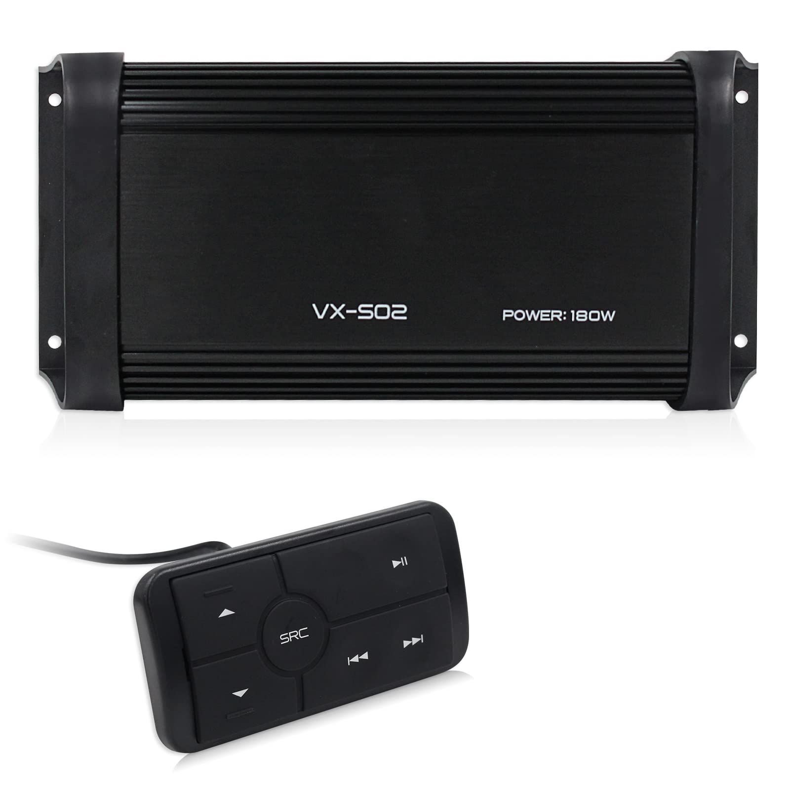Bluetooth Amplifier 180 Watts 4-Channel And Remote Kit VX502B Black