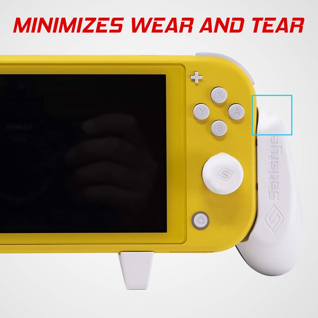 Satisfye - ZenGrip Go Slim Bundle (Lite), Accessories Compatible with Nintendo Switch Lite - Bundle includes: Grip Lite, Slim Case. BONUS: 2 Thumbsticks (Gray)