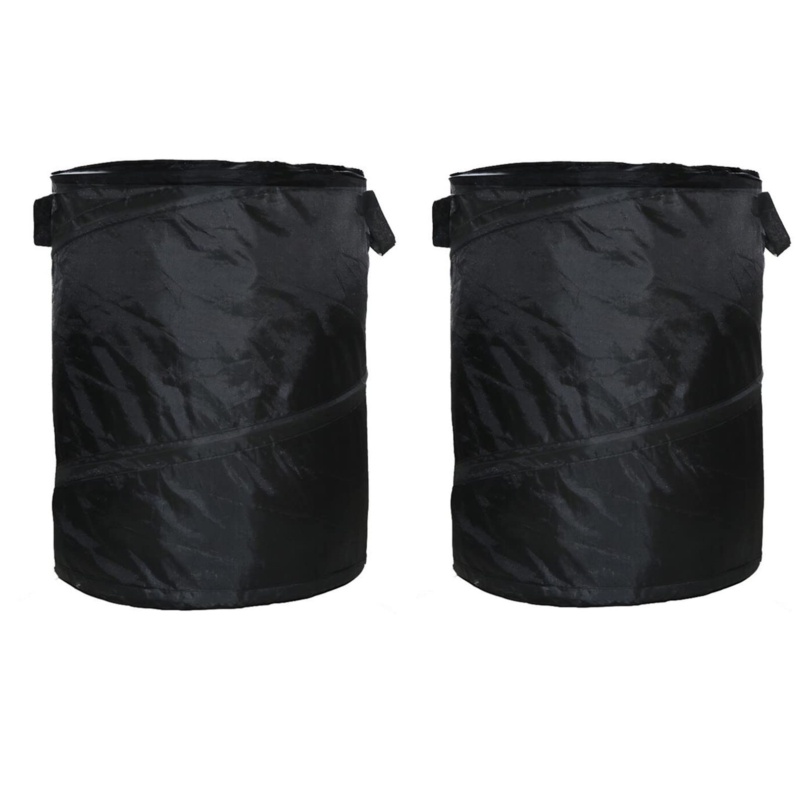 Generic Collapsible Trash Can, 36L, Polyester, for Camping, Black
