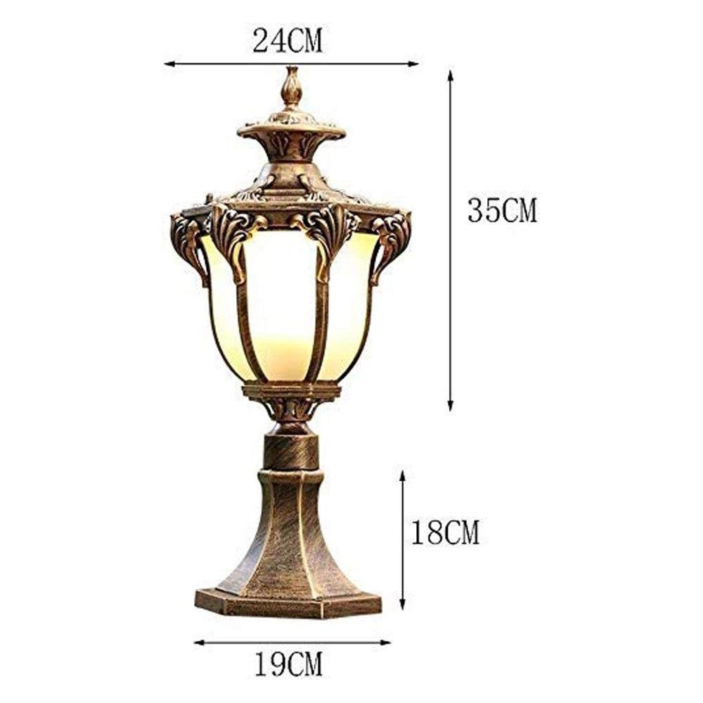 SMLZV Post Lights, Outdoor Waterproof Column Headlight European Outdoor Creative Terrace LED Villa Home Garden Courtyard Gate Wall Lamp
