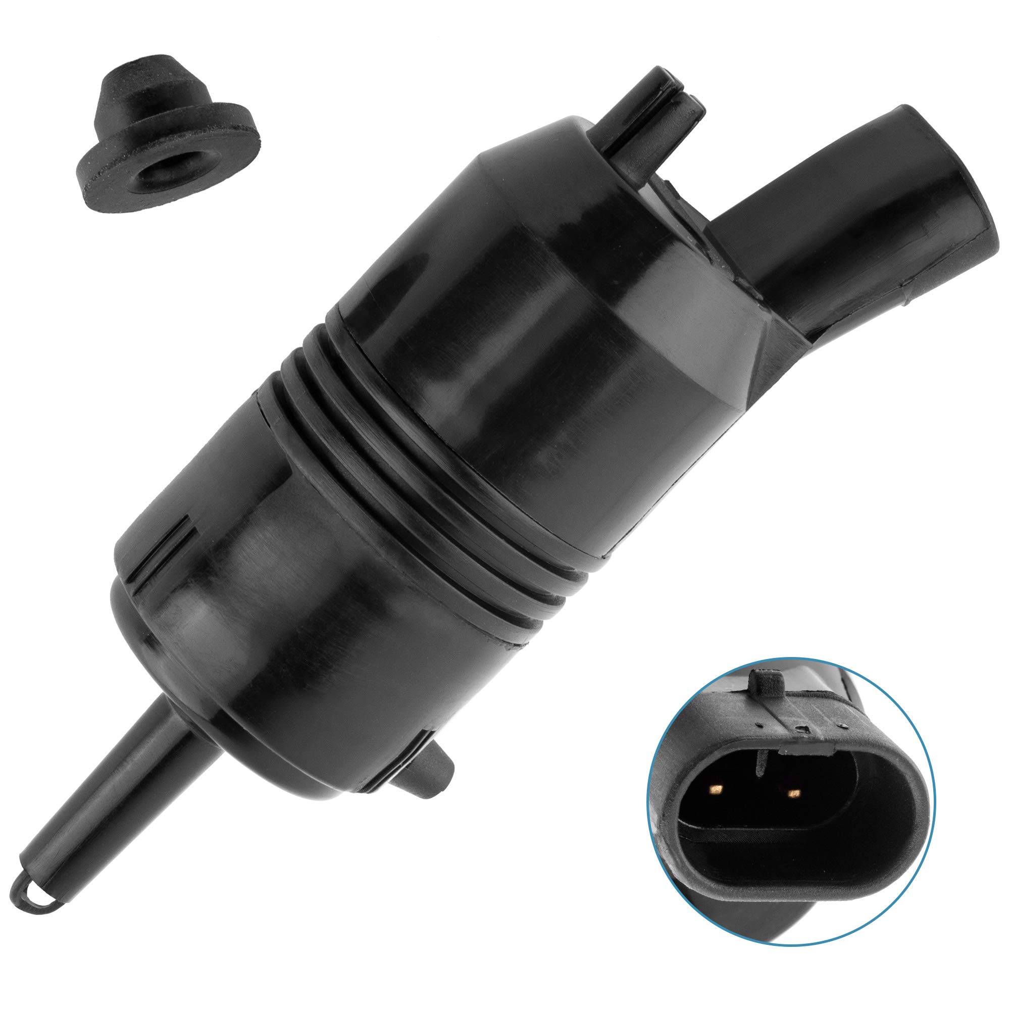 BOXI Windshield Washer Pump Compatible for Chevy GMC Buick Cadillac Vehicles - Century LeSabre DeVille Escalade Astro Avalanche Silverado Suburban Tahoe Sierra Savana | Replace# 22127652 22127653