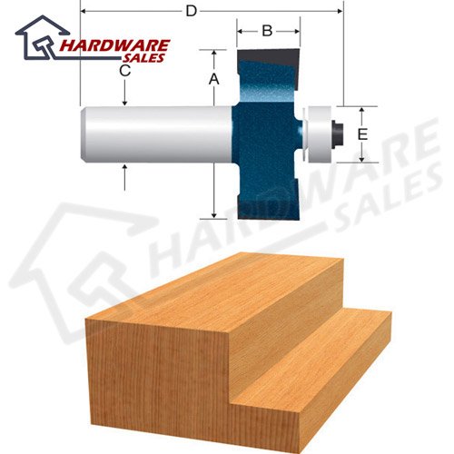 BOSCH 85218MC 3/8 In. x 1/2 In. Carbide-Tipped Rabbeting Router Bit