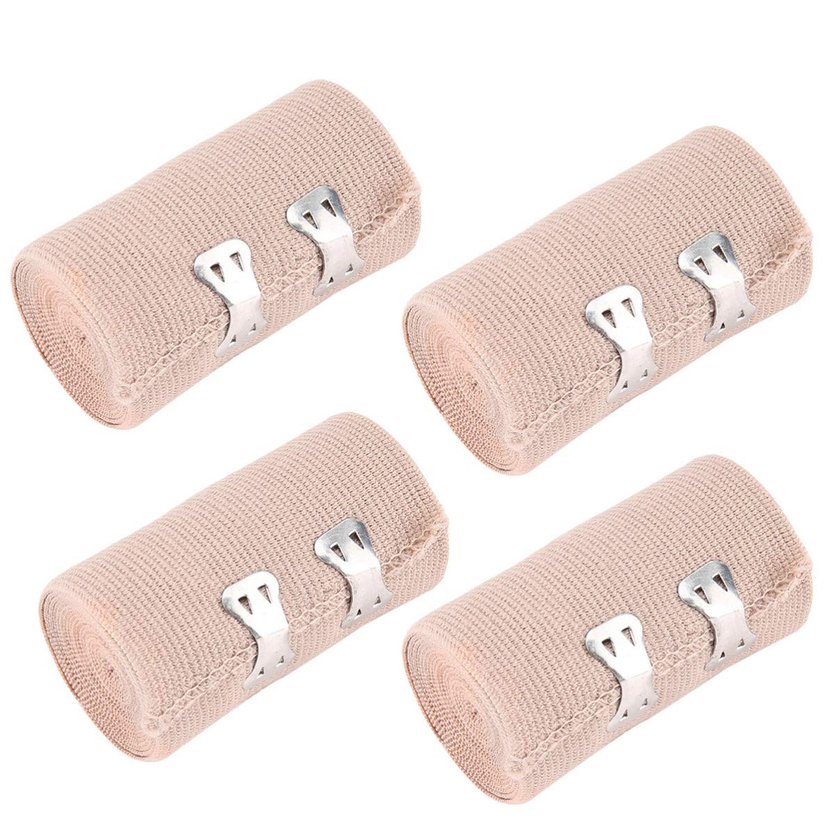 COHEALI Athletic Tape Exercise Handles Elastic Bandages Elastic Bandage Wrap with Clips 4pcs Bandage for Sports Sprains Injuries Ankle Arm Foot Exercise Handles Elastic Bandages First Aid Tape