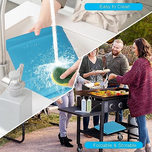 Eibodian Silicone Griddle Mat for 36" Blackstone, Upgraded Full-edge Blackstone Griddle Cover, Heavy Duty Food Grade Silicone Grill Mat Protects Grill Year-Round from Debris, Insects, and Rust