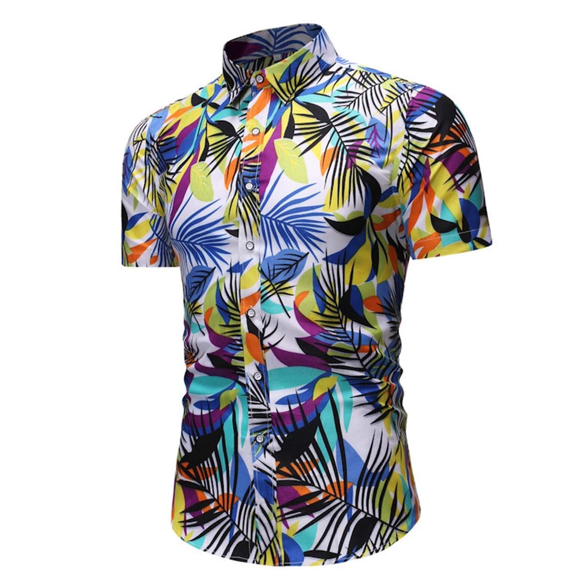 Catheive Mens Hawaiian Shirt and Short Set 2 Pieces Button Down Floral Beach Suit Tropical Outfits
