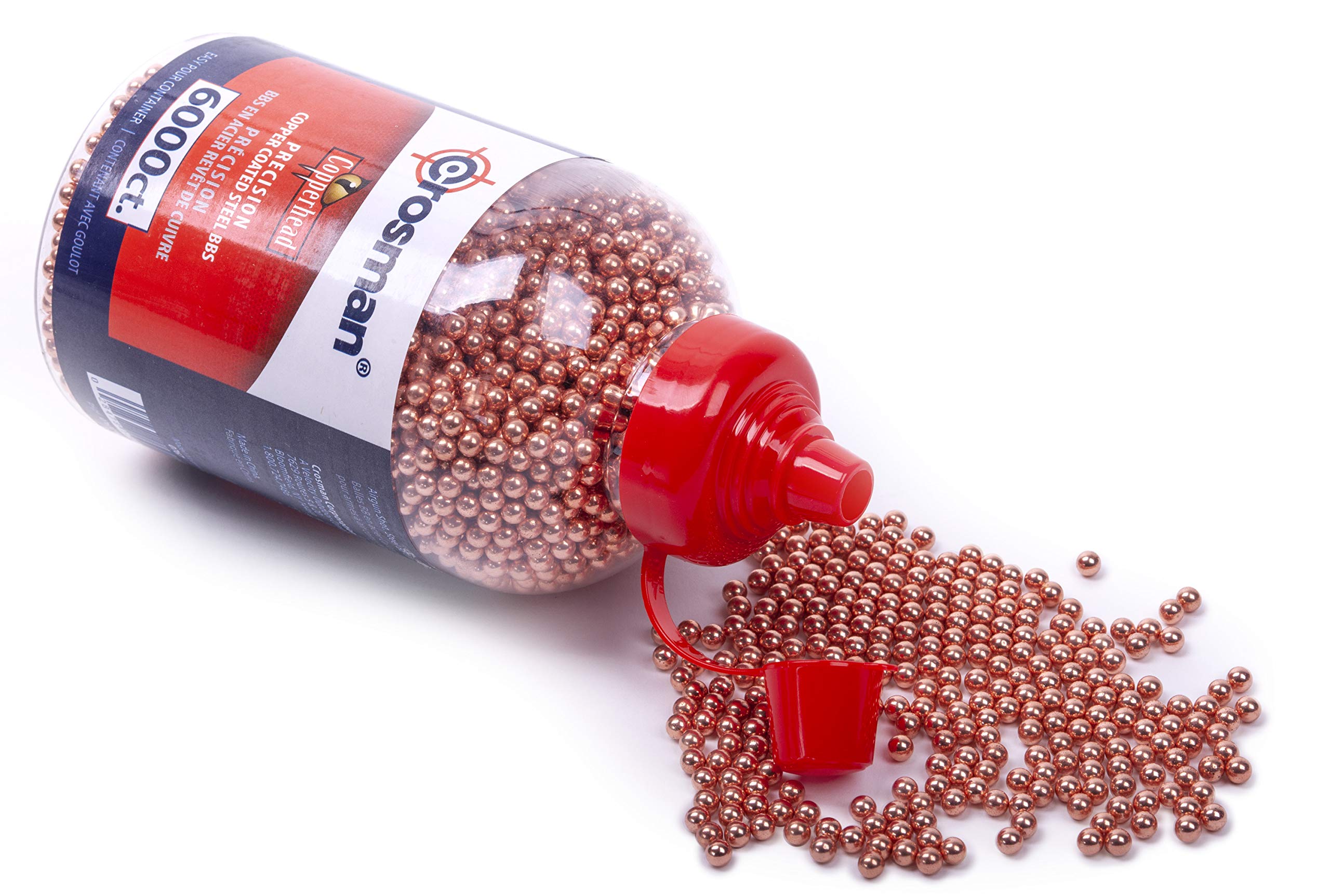 Crosman 12-Gram CO2 Powerlet Cartridges For Use With Air Rifles And Air Pistols, Pack of 40 & Copperhead 4.5mm Copper-Coated BBs (6000-count)