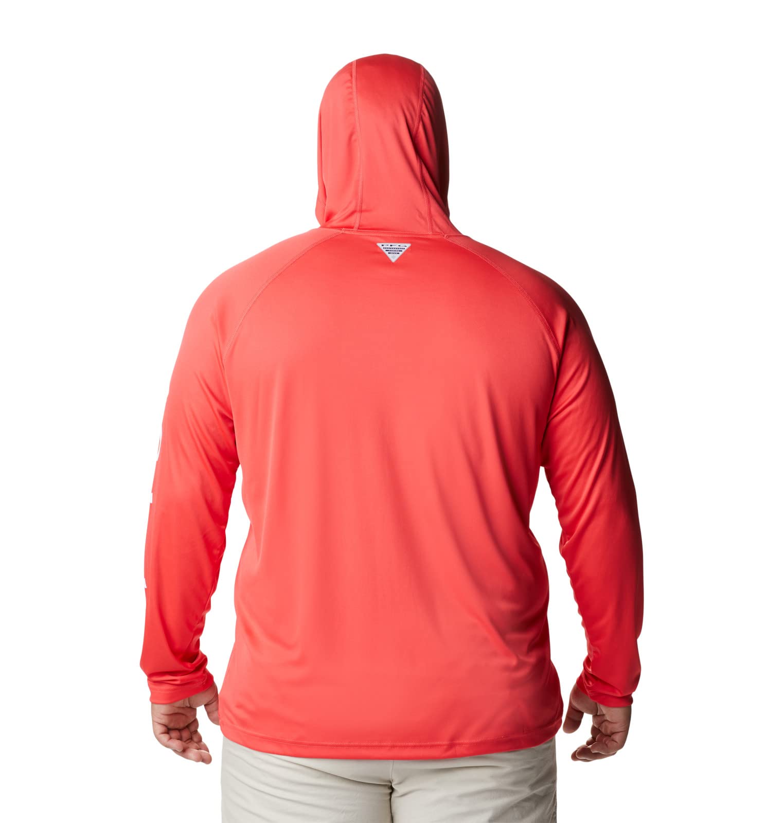 Columbia Men's Terminal Tackle Hoodie, Red Hibiscus/White Logo, X-Large
