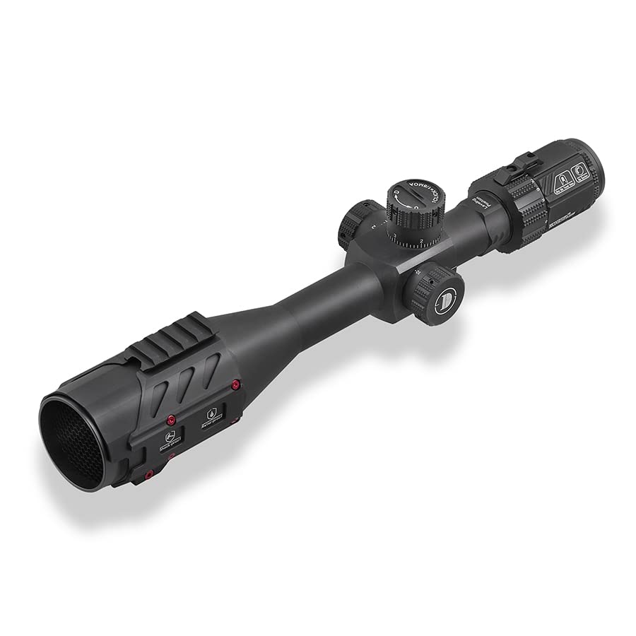 DISCOVERYOPT 6-24x50 First Focal Plane Rifle Scope, High Shock Resistance Stretch Lock Hunting Scope with 2* Scope Mount (11mm Ring+Scope)