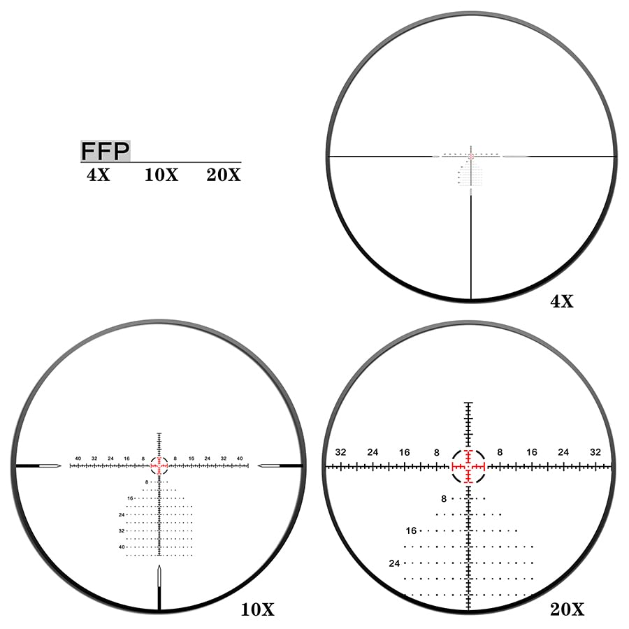 DISCOVERYOPT Optics ED 4-20x44mm Hunting Rifle Scope First Focal Plane 1/8MOA Illuminated Reticle…
