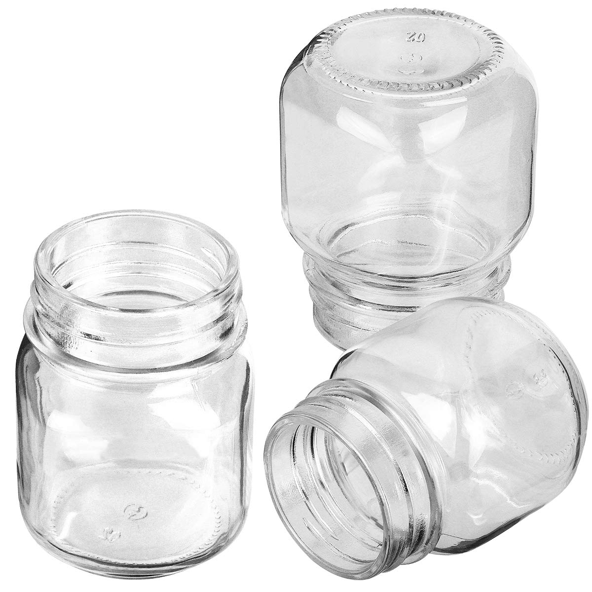 KAMOTA Glass Jars, 4 oz Mini Jars with Lids Perfect for Mason Canning Favor DIY Spice Jam Jars,24 PACK,30 Whiteboard Labels Included