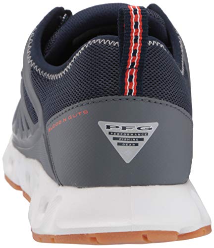 Columbia PFG Men's Megavent II PFG Shoe, Collegiate Navy/Blood Orange, 7 Regular US