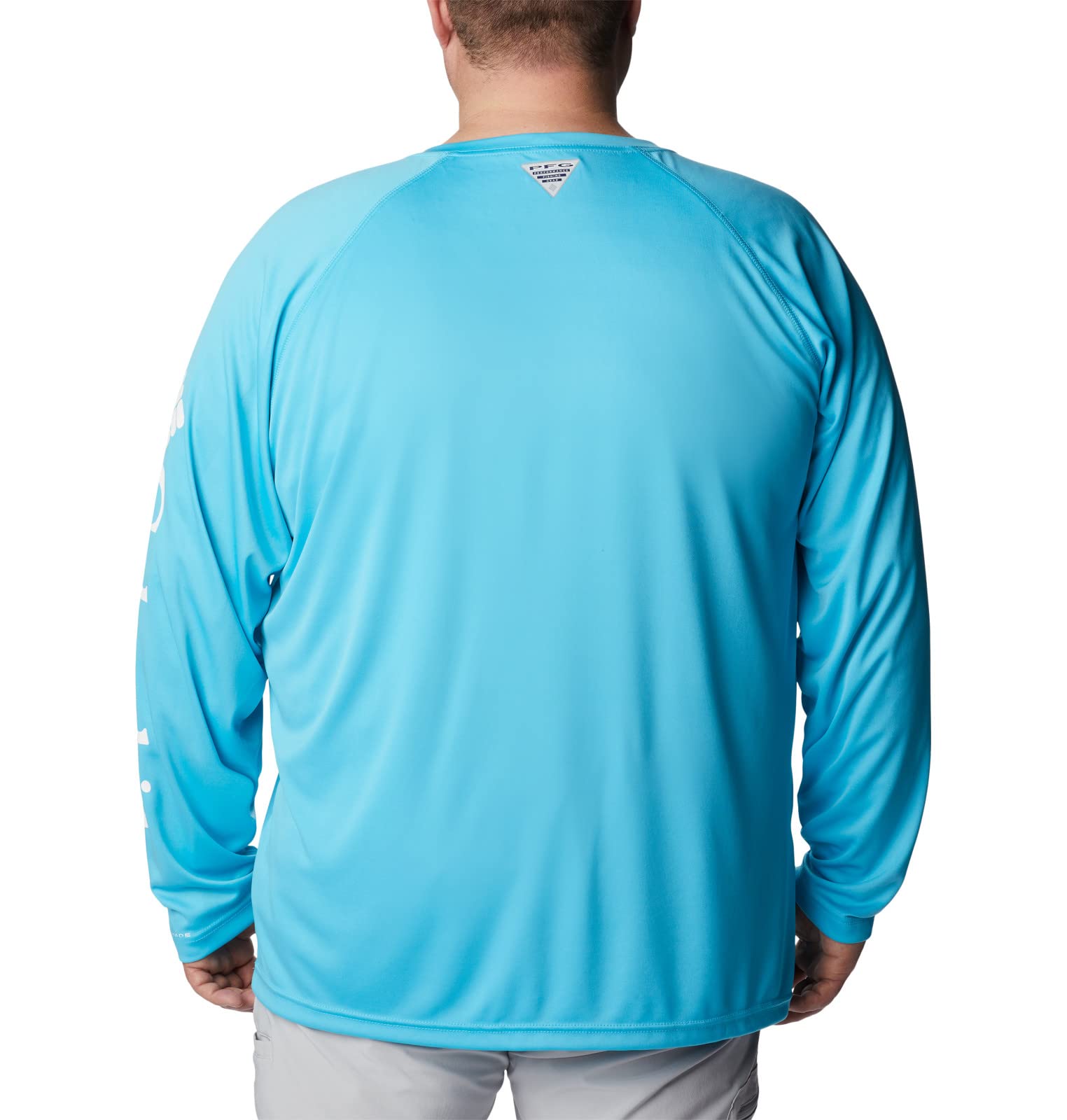 Columbia Men's Terminal Tackle Long Sleeve Fishing Shirt, Compass Blue/Carbon Logo, Small
