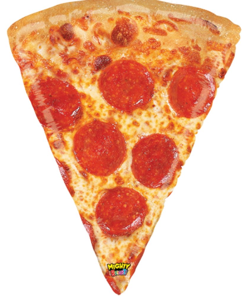 Mighty Pizza Large Helium Shape Balloon, 34" Photographic Pizza Balloon