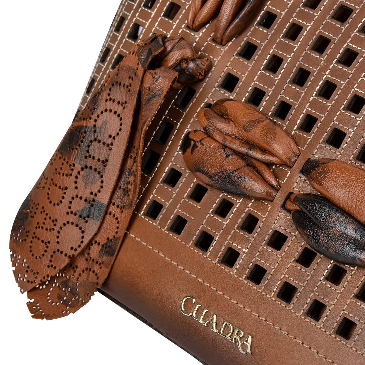 Cuadra Women's Tote Bag in Bovine Leather Brown, BOD27RS