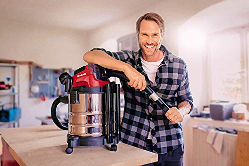 Einhell TC-VC 18/20 Li Stainless Steel Dry Tank, Tool Only (Battery + Charger Not Included)