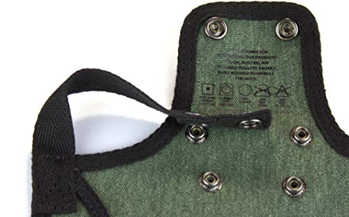 DOWN UNDER OUTDOORS Premium Chicken Saddle, Adjustable Straps to Suit Medium and Large Hens, Poultry Saver, Protector, Apron, Supplies, Products and Equipment, Including Shoulder Cover (Green)
