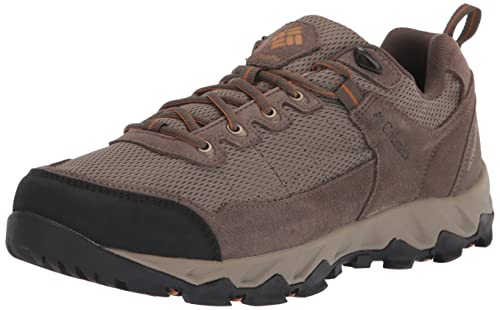 Columbia Mens Valley Pointe Waterproof Hiking Shoe, Pebble/Canyon Gold, 11.5 Wide US