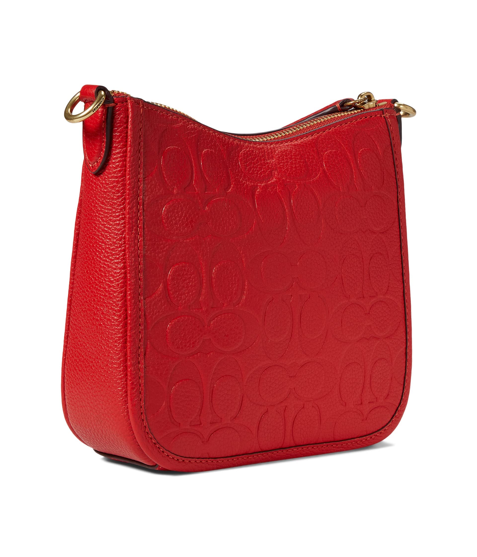 Coach Signature Leather Chaise Crossbody 19 Sport Red One Size