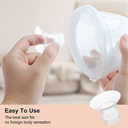 Nanawawa Flange 15, 17, 19, 21mm Insert 24mm Shroud/Flange,Compatible with momcozyS9/S10/S12,Wearable Breast Pump Shields/Flanges, 4 pcs/Each.(17mm/pcs)