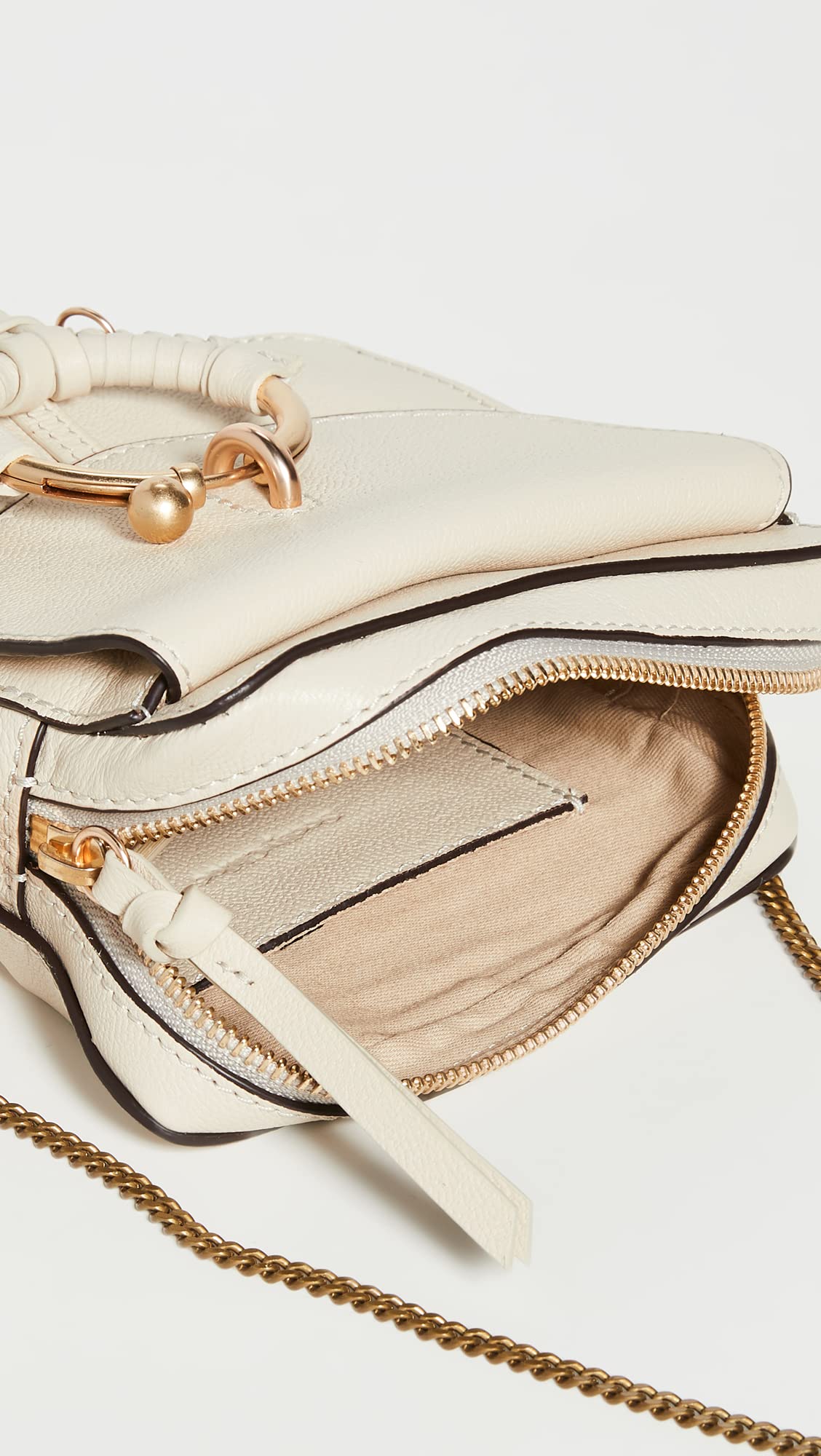 See by Chloe Women's Joan Mini Crossbody, Cement Beige, Off White, One Size