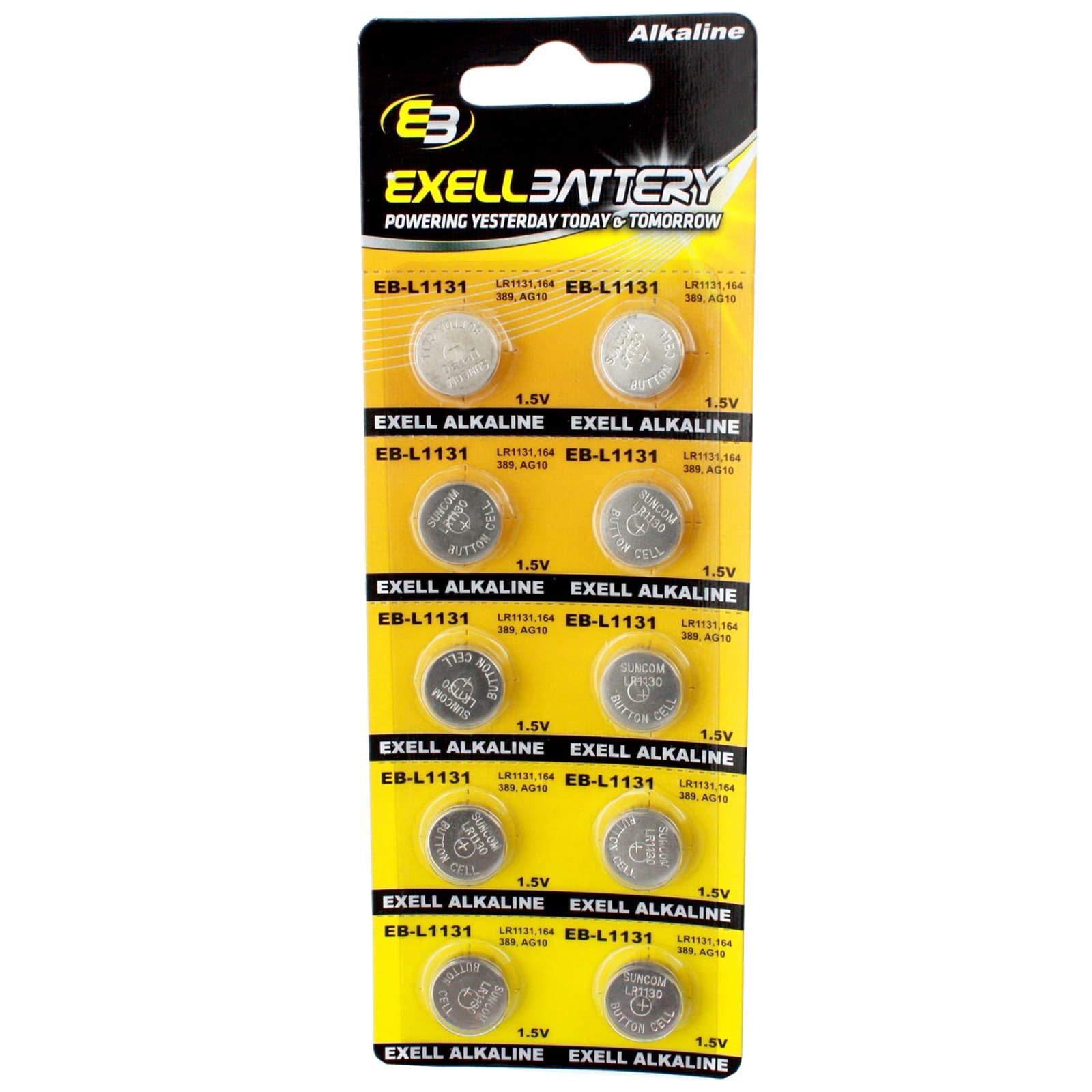 Vinnic Size LR54 V389 389 AG10 L1131 Alkaline Watch Battery x 10