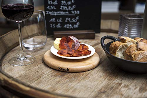 STAUB Round Magnetic Wood Trivet, 6"