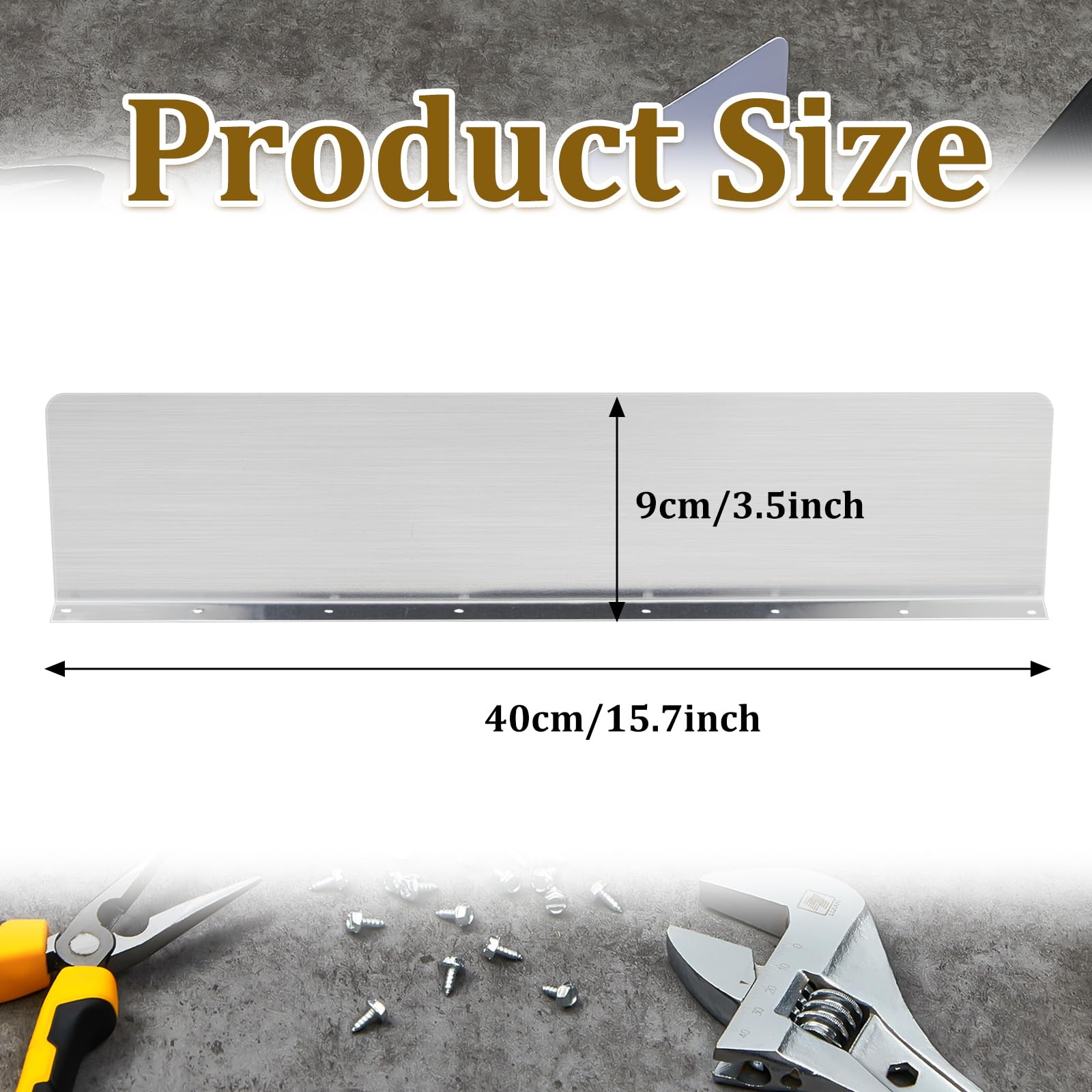 Blulu 2 Pcs Gutter Guard Gutter Valley Splash Guard Aluminum Roof Rain Diverter with 20 Screws Roofing Gutters Accessories for House Residential Flat Shingle Roofs Corner (Straight Style)