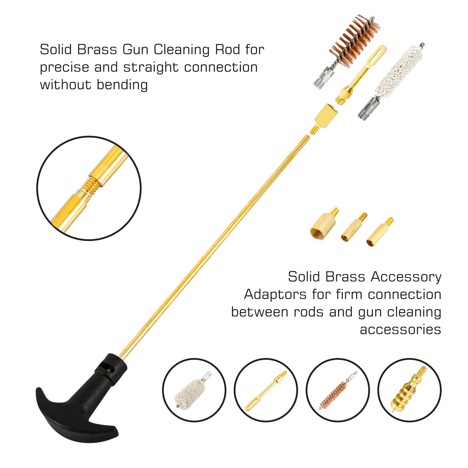 Bore Baby Cleaning Kit Universal Supplies for All Caliber with Portable Carrying Case