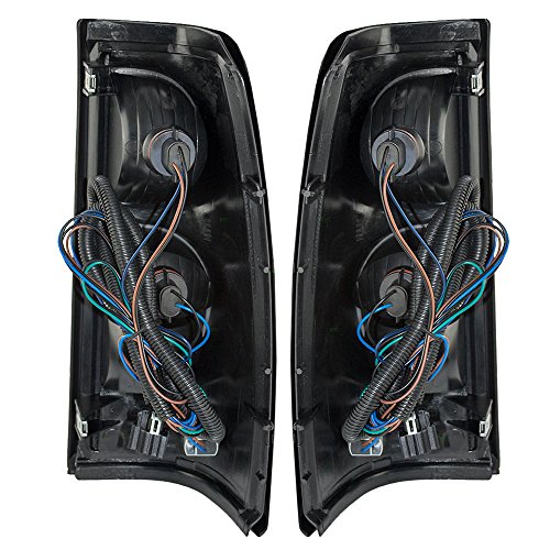 Brock Replacement Driver and Passenger Set Tail Lights Compatible with 2004-2007 Silverado Fleetside Pickup Truck 19169004 19169005