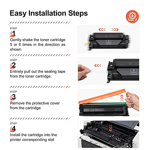 V4INK Compatible 26A CF226A Toner Cartridge Replacement for HP 26A CF226A 26X CF226X Toner for Use with HP Pro M402n M402dn M402dw M402d MFP M426dw M426fdw M426fdn Printer (4 Pack, New Version)