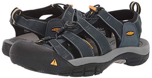 KEEN Men's Newport H2 Closed Toe Water Sandals, Navy/Medium Grey, 10 US