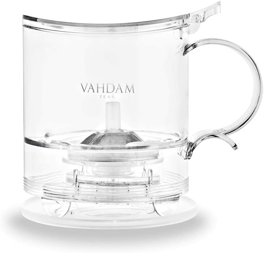 VAHDAM, Imperial Tea Maker - 16oz, Bottom Dispensing Tea Pot | Drain-Tap Technology, All-In-One Tea Kit | Best Tea Pot With Infusers For Loose Tea | Tea Steeper | Gift For Tea Lovers