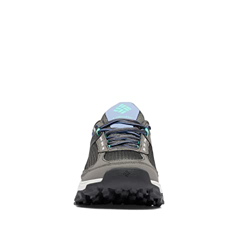 Columbia Women's Hatana Max Outdry Hiking Shoe, Dark Grey/Electric Turquoise, 6.5 Wide