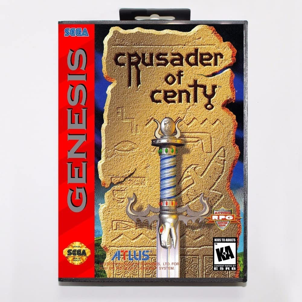 Crusader Of Centy (Aka Soleil) Game Cartridge 16 Bit MD Game Card With Retail Box For Sega Mega Drive For Genesis (Black)