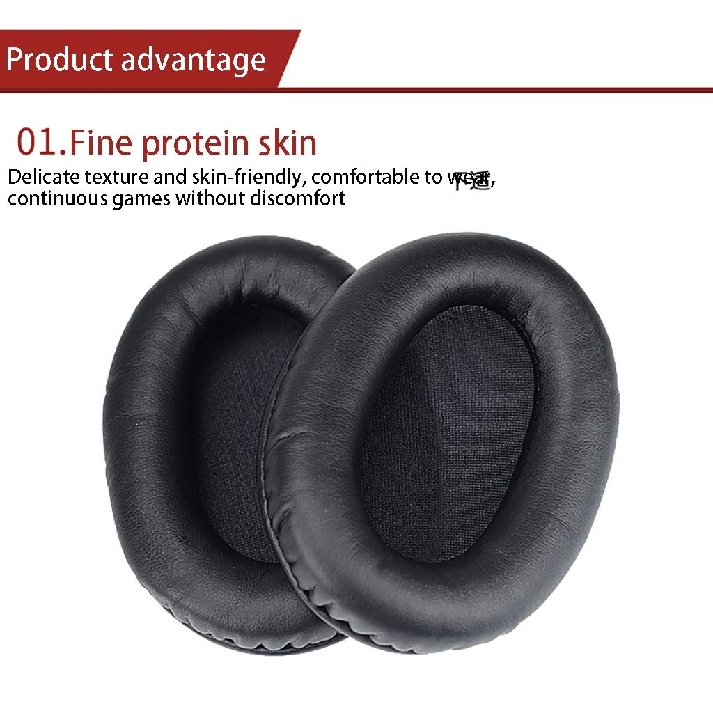 Shan-S Ear Pads Replacement Cushion Compatible for Kingston HyperX Cloud II KHX-HSCP-GM Headphones Soft Memory Foam Ear Pad
